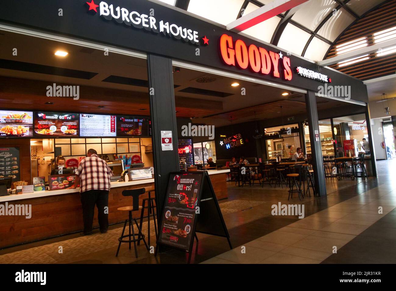 Fast food restaurant, New Railway station, Thessaloniki, Macedonia ...