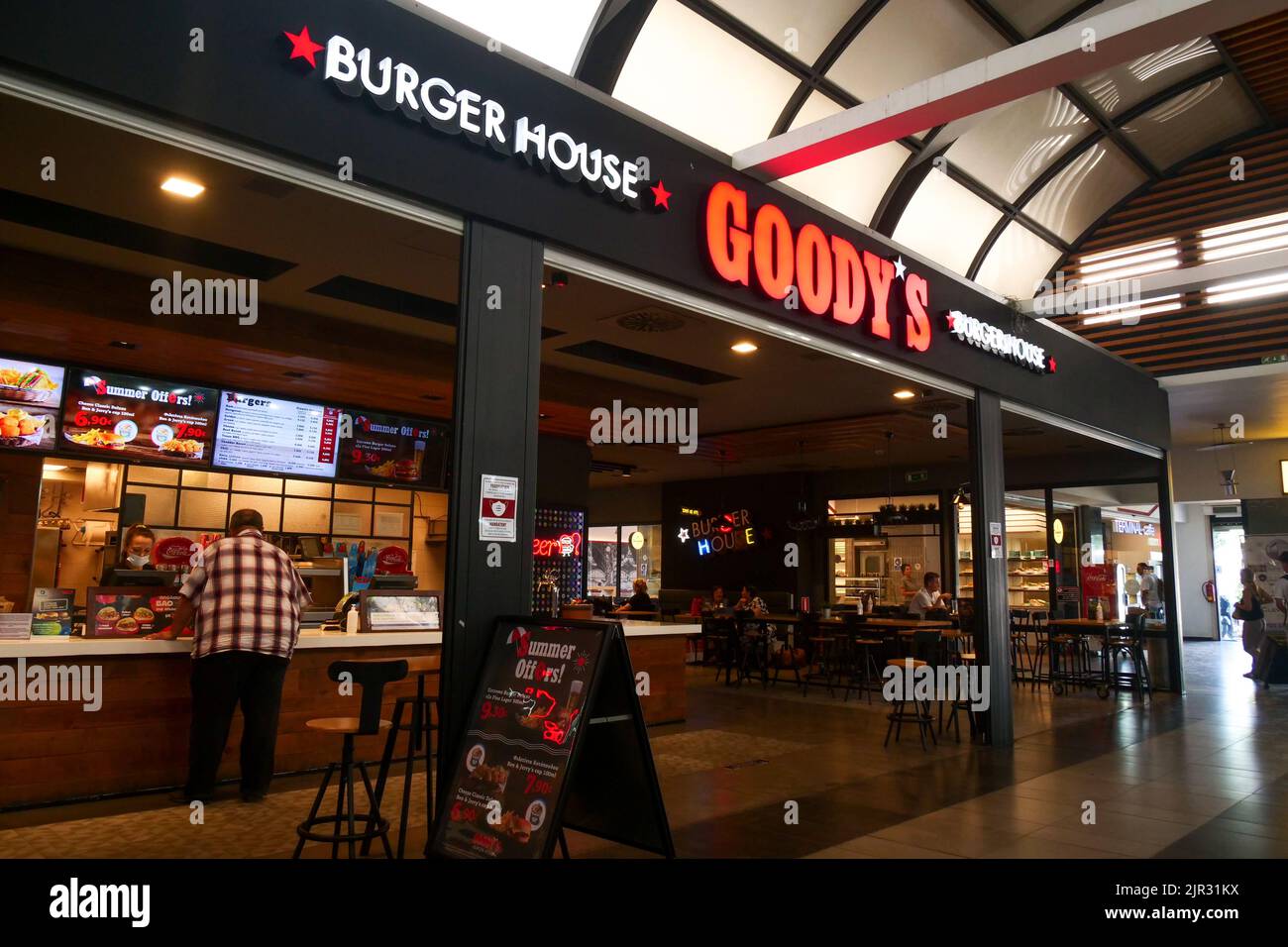 Fast food restaurant, New Railway station, Thessaloniki, Macedonia ...