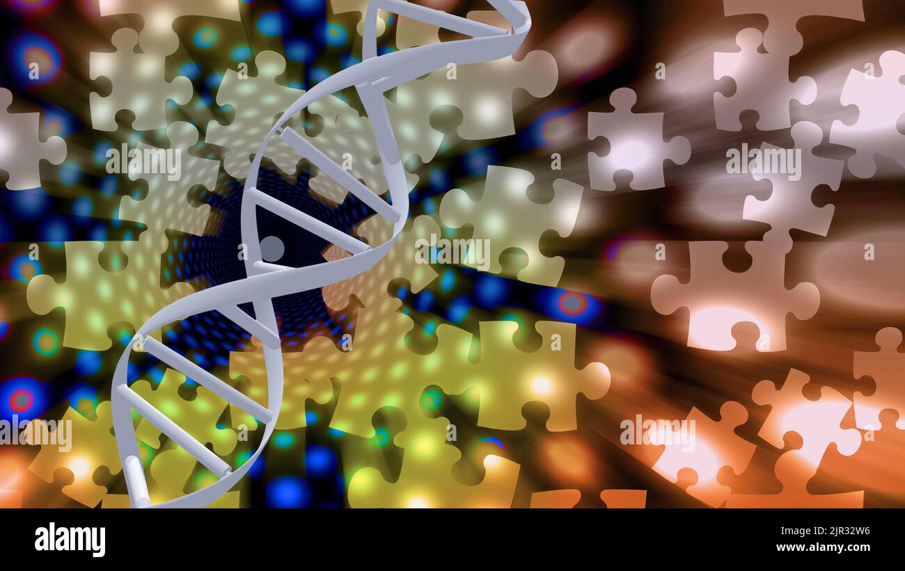 DNA Solutions Puzzle. 3D rendering Stock Photo - Alamy