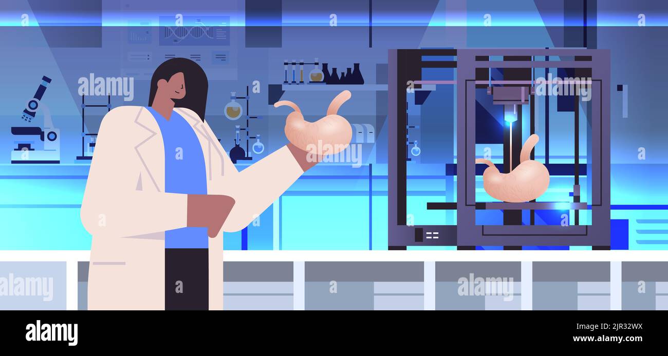 researcher prints stomach model on 3d bio printer medical printing of ...