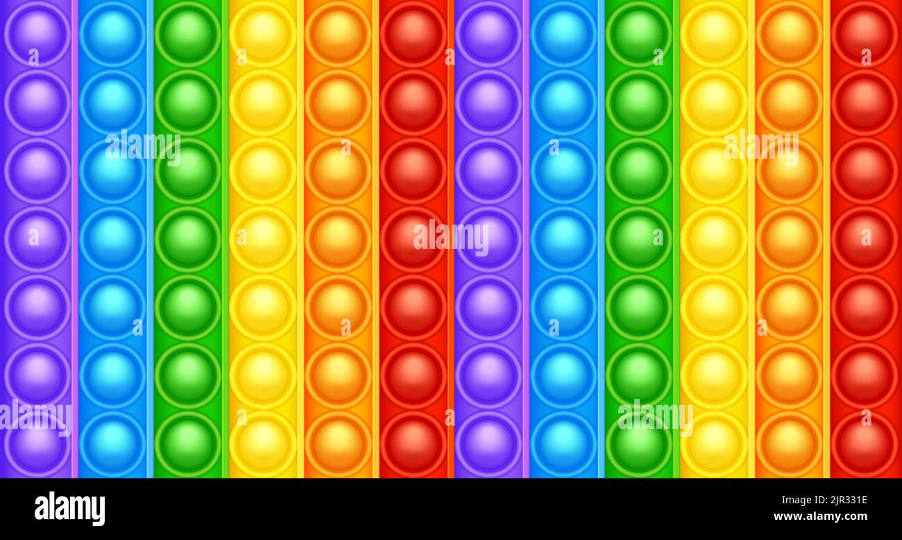 Colorful silicone anti-stress pop it toy texture, pattern. Trendy ...