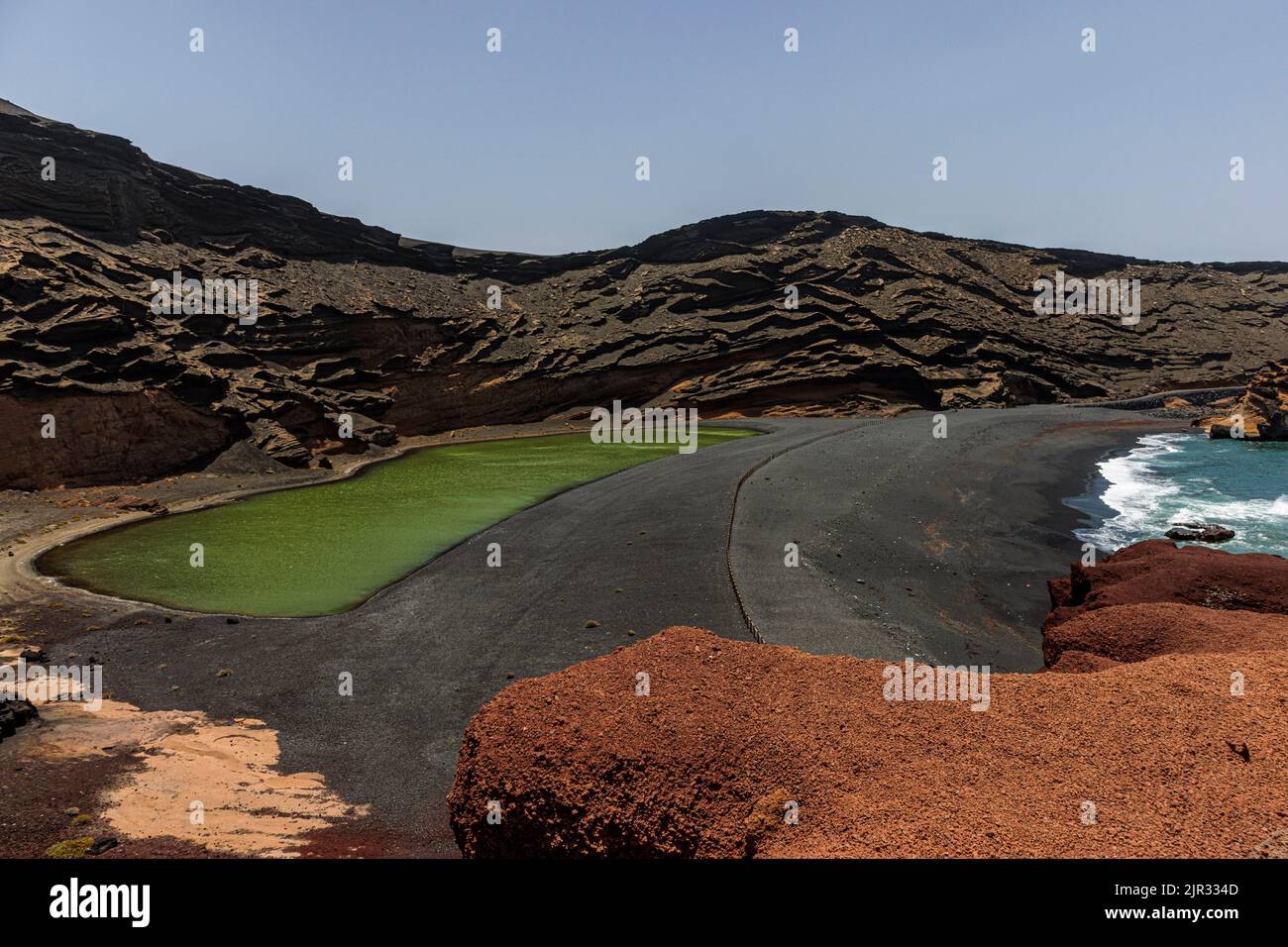 Charco de los Clicos in Lanzarote Stock Photo - Alamy