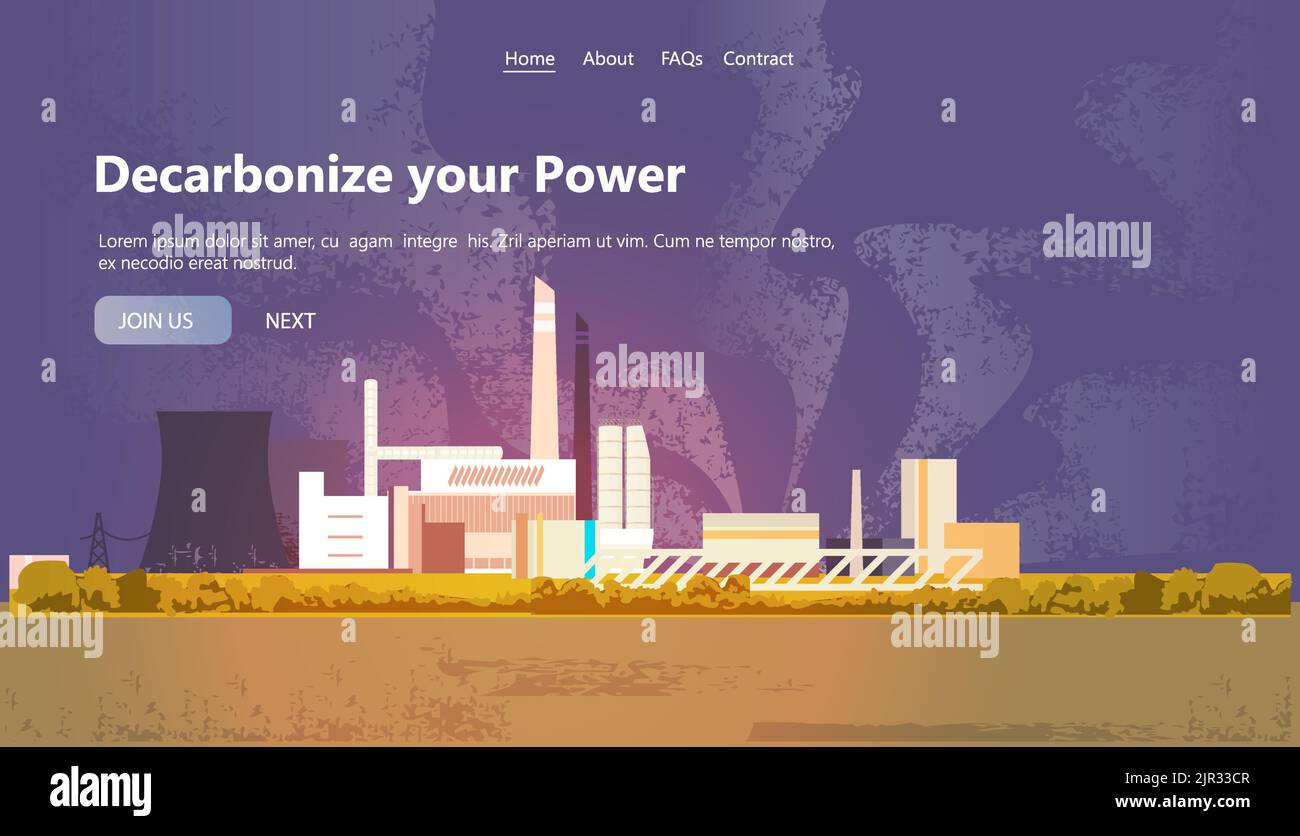 high concrete chimney emits CO2 and dangerous fumes presence of carbon ...