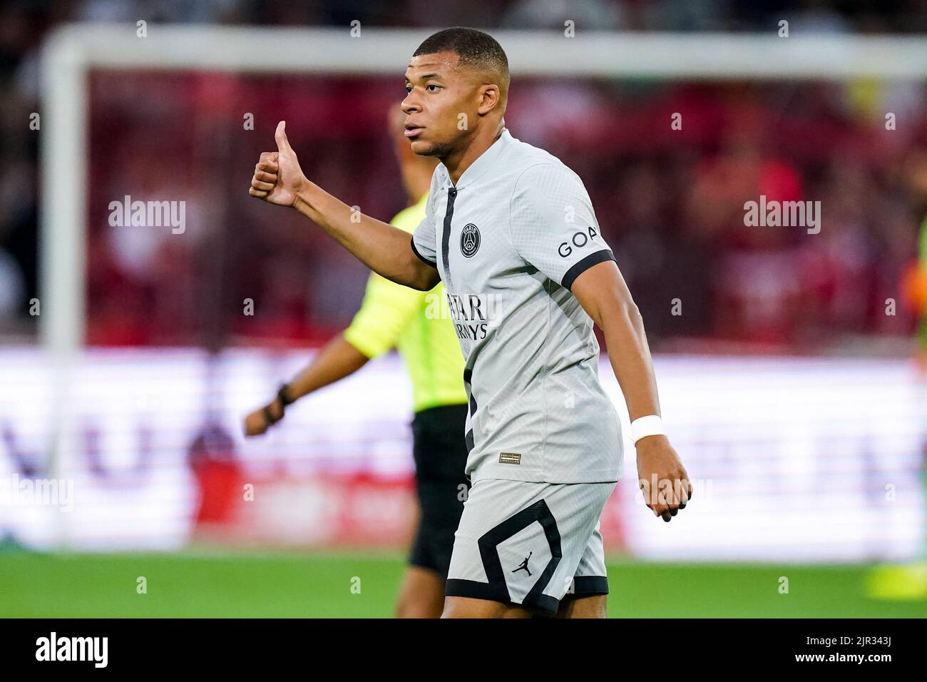 LILLE, FRANCE - AUGUST 21: Kylian Mbappe of Paris Saint-Germain during ...