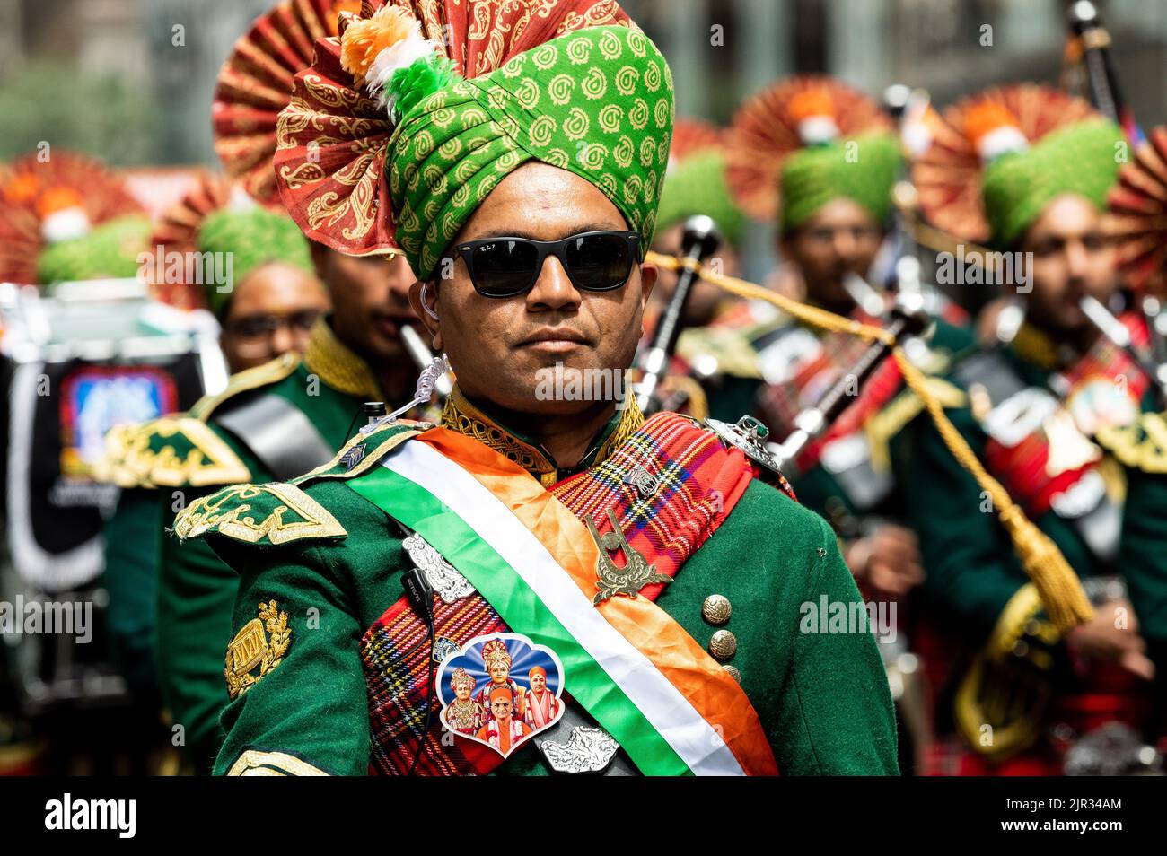 The Shree Muktajeevan Swamibapa Pipe Band at the New York City India ...