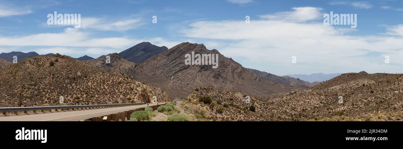 American Mountain Landscape in the desert. Sunny Cloudy Sky Stock Photo ...