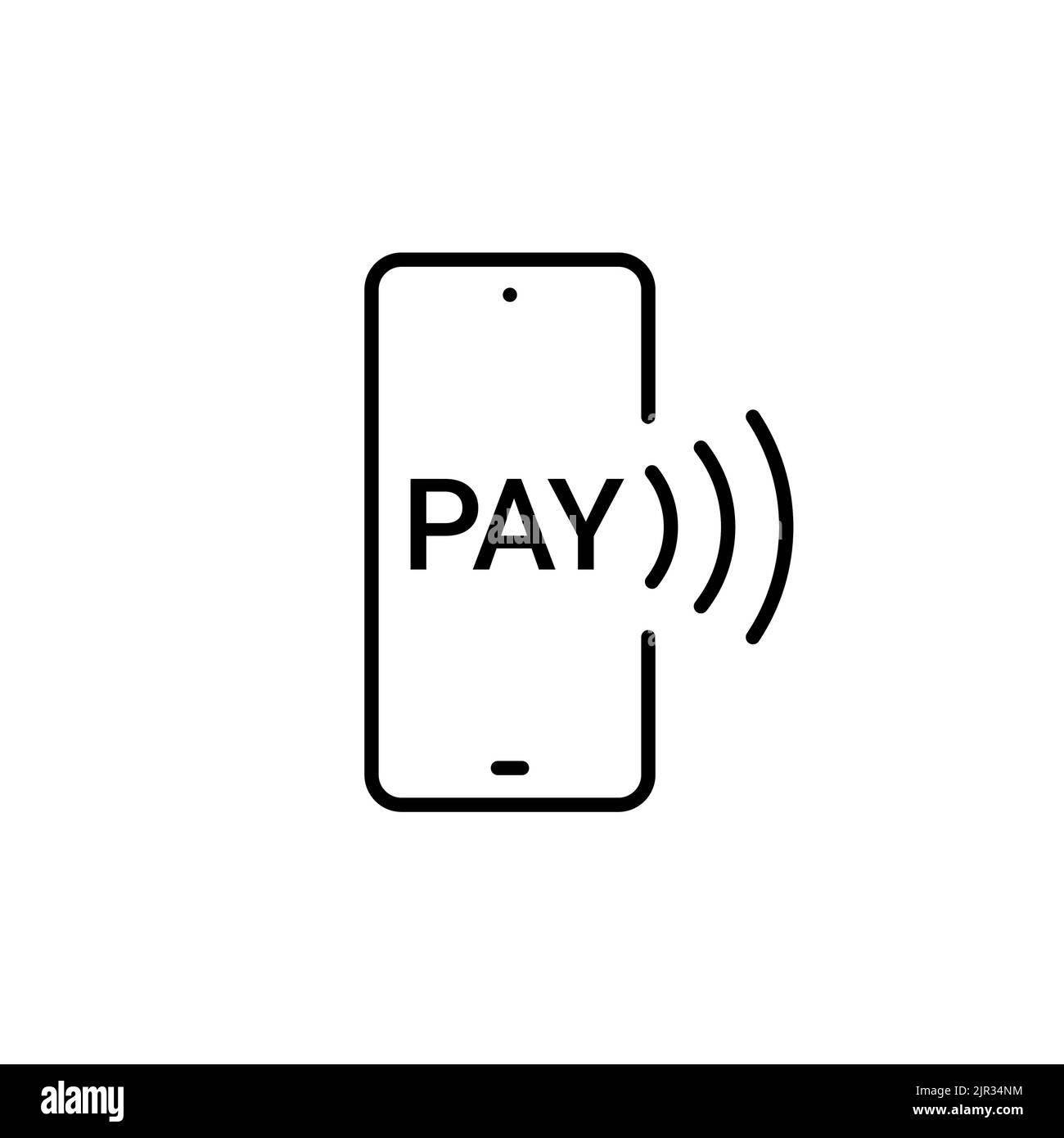Online mobile payment icon. Digital phone pay electronic currency ...
