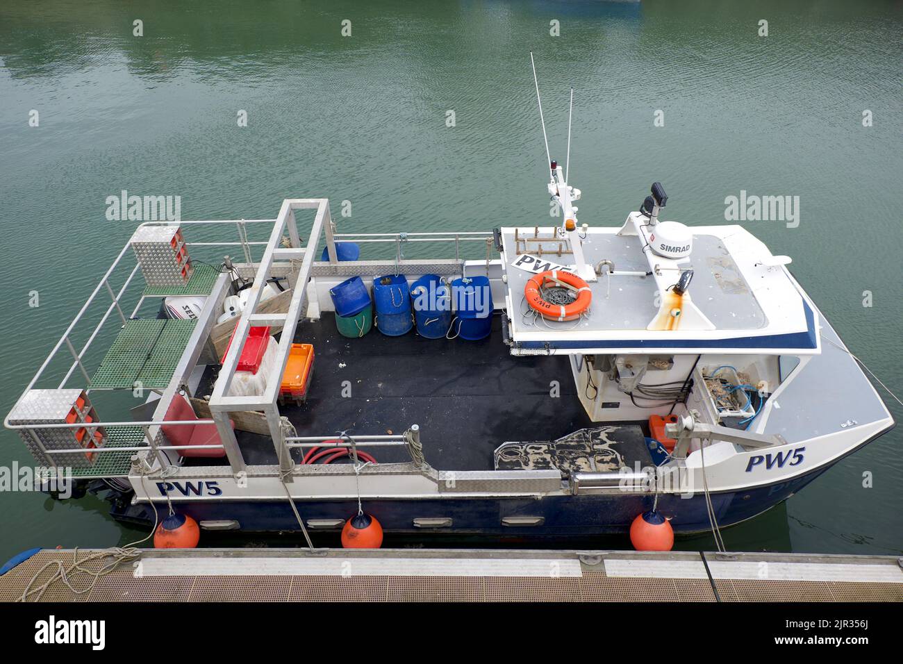 Padstow Cornwall England 08 20 2022 moored fishing boats Stock Photo ...