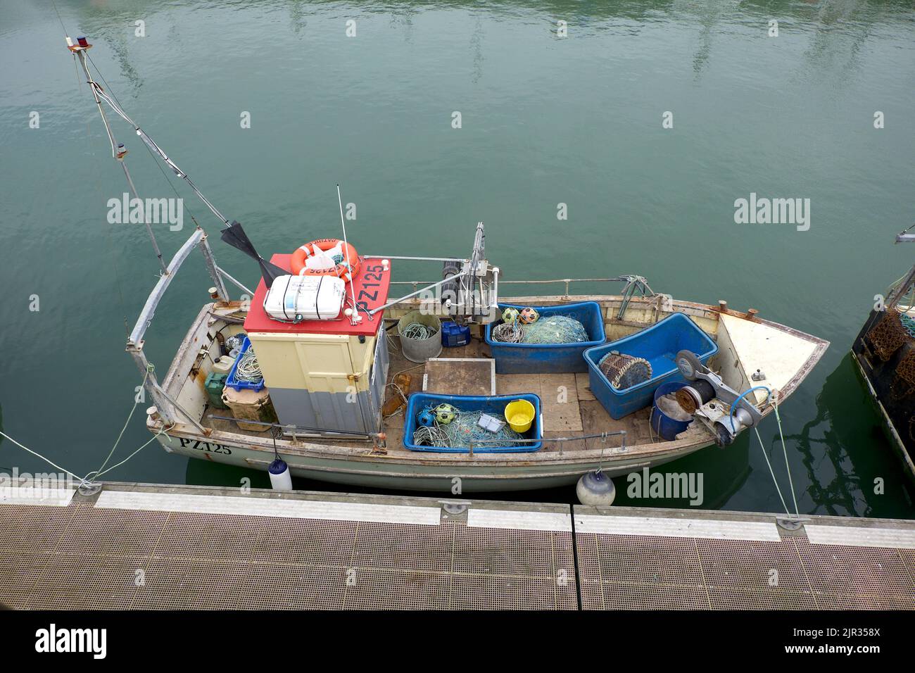 Padstow Cornwall England 08 20 2022 moored fishing boats Stock Photo ...