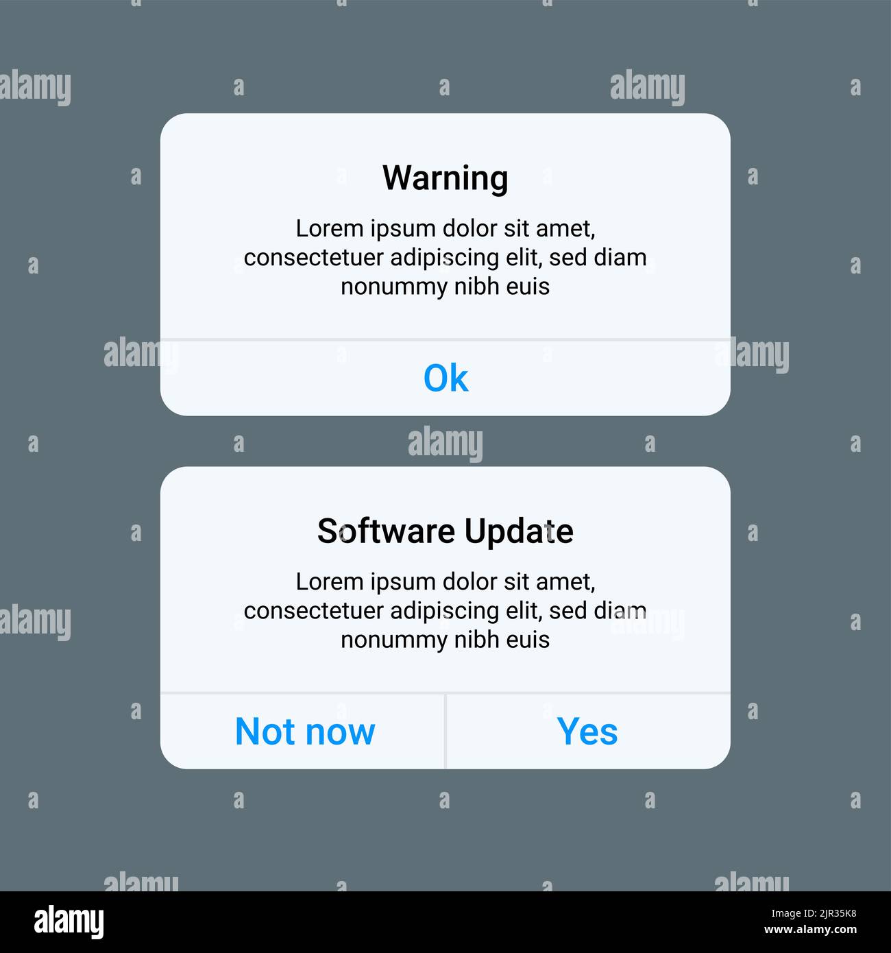 Message box smartphone alert template ui mockup window interface ... Message box smartphone alert template ui mockup window interface ...