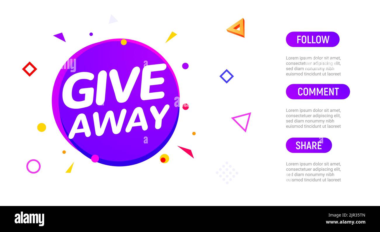 Giveaway background announcement event social media banner free gift ...