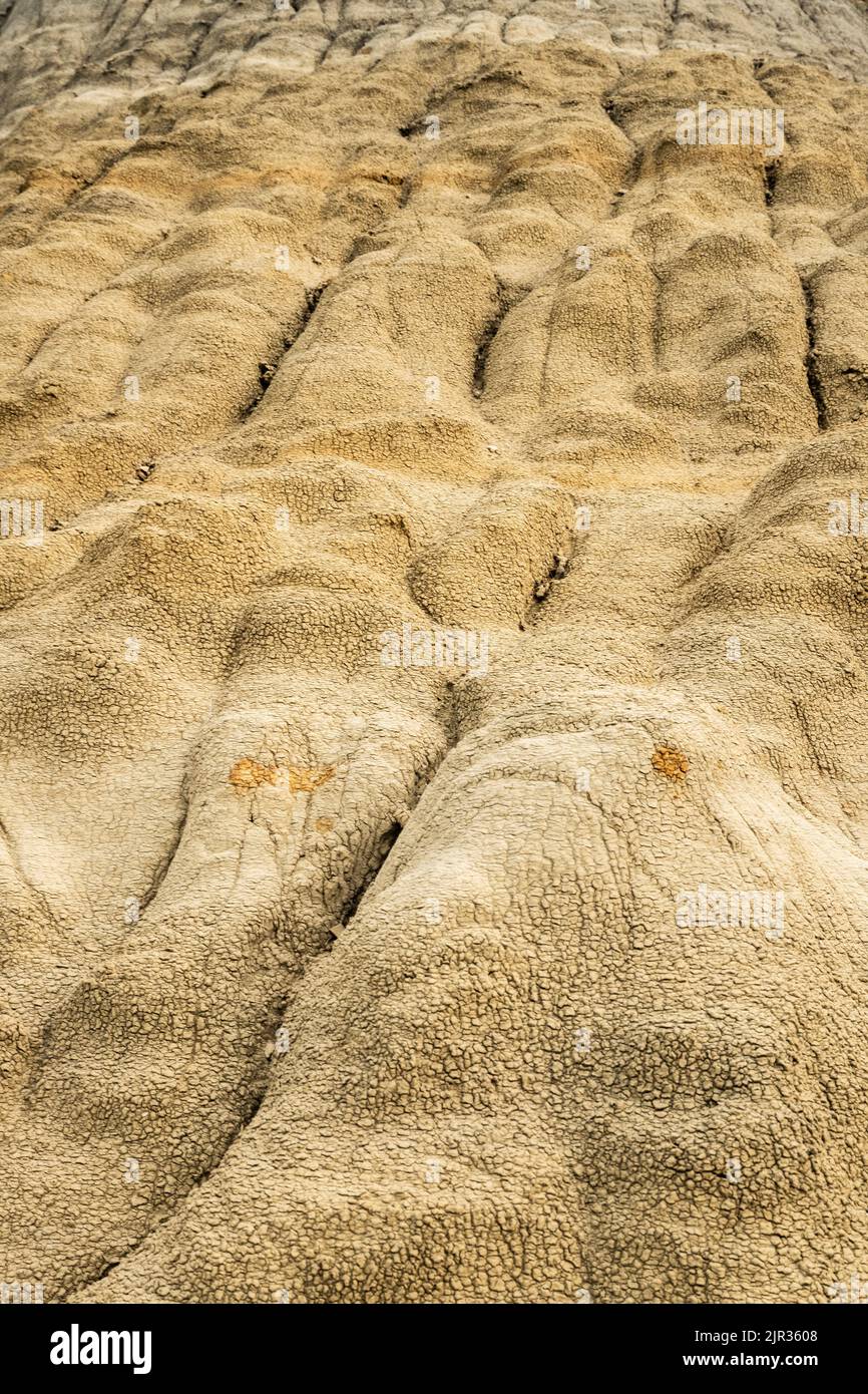 Texture of the Dry Dirt Badlands Formation in Theodore Roosevelt ...