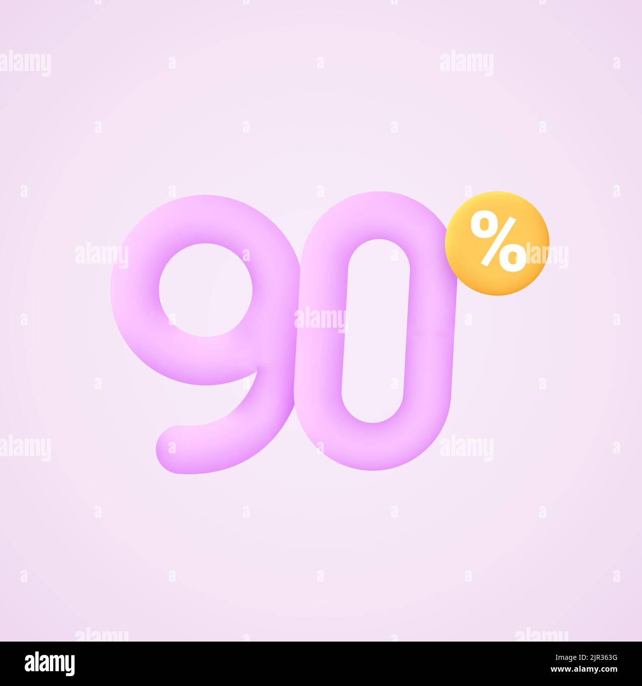 90 percent discount vector illustration 3d mega loyalty. 90 percent ...