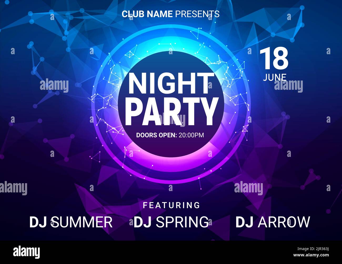 Minimal club music flyer brochure hi-res stock photography and images ...