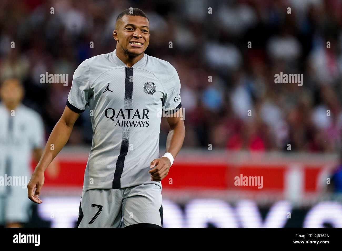 LILLE, FRANCE - AUGUST 21: Kylian Mbappe of Paris Saint-Germain during ...