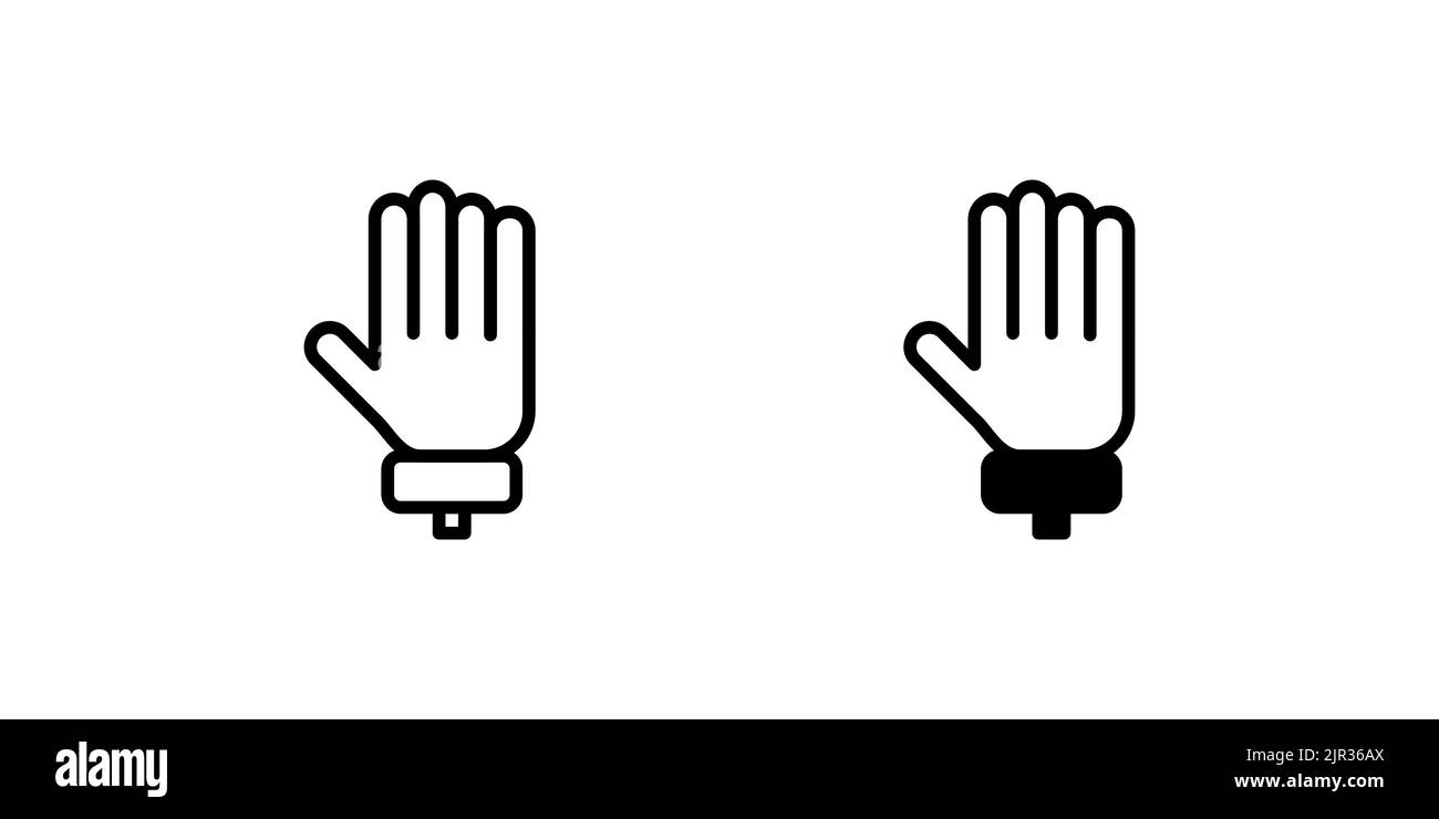 Two rising hand icons isolated on white background Stock Vector Image ...