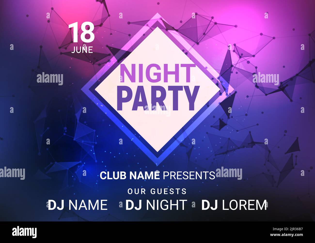 Night club poster hi-res stock photography and images - Alamy