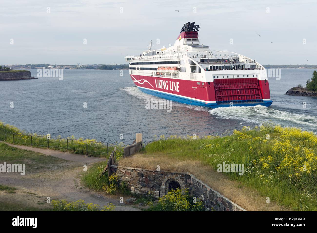 Cruiseferry Viking XPRS of Viking Line going to the port of Helsinki ...