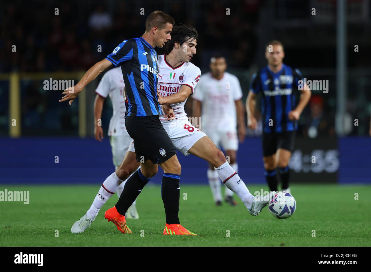 August 21, 2022, BERGAMO, Italia: Atalanta's Mario Pasalic and Milan's ...