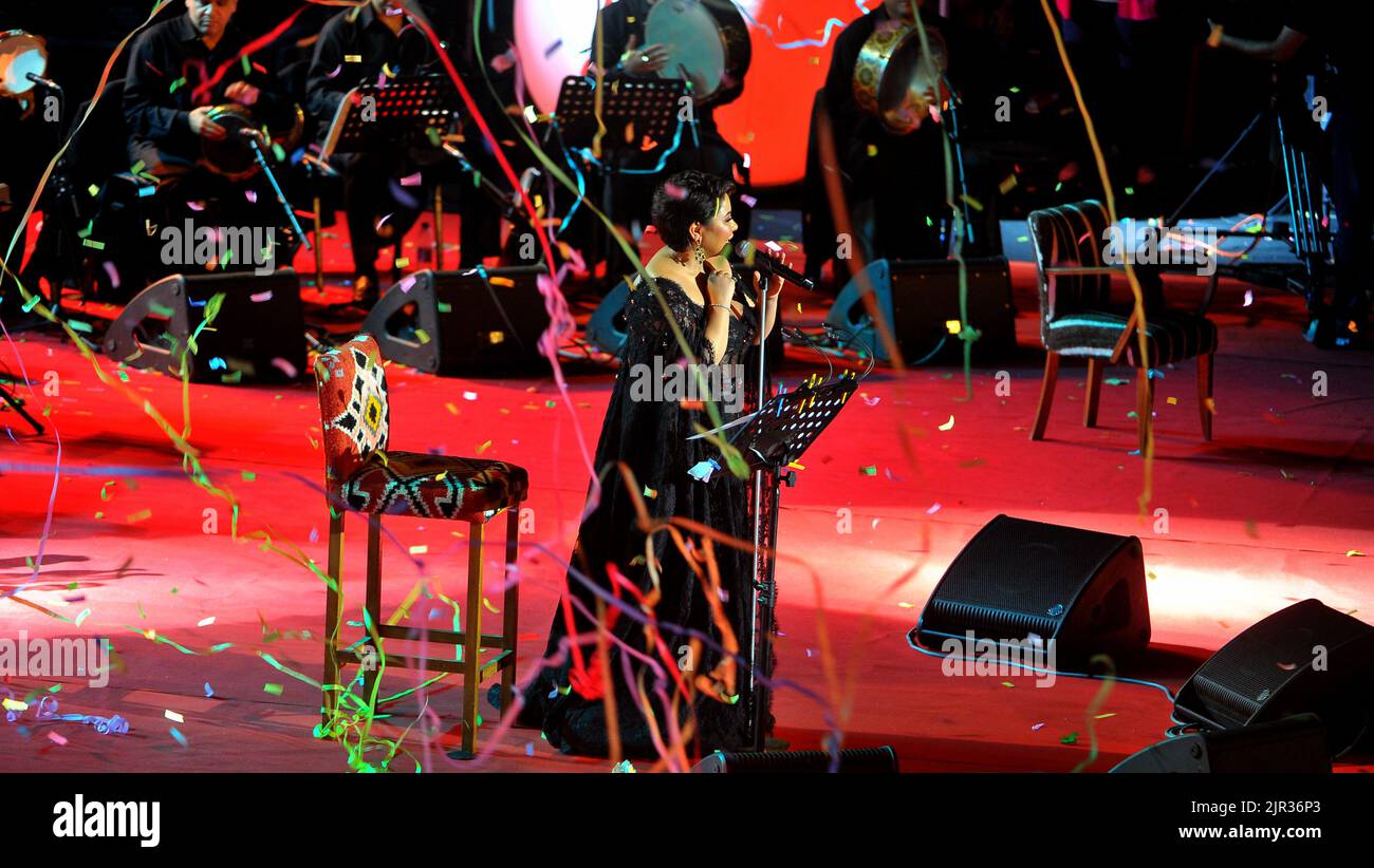 Tunis, Tunisia, August 20, 2022. Egyptian singer Sherine Abdel Wahab ...