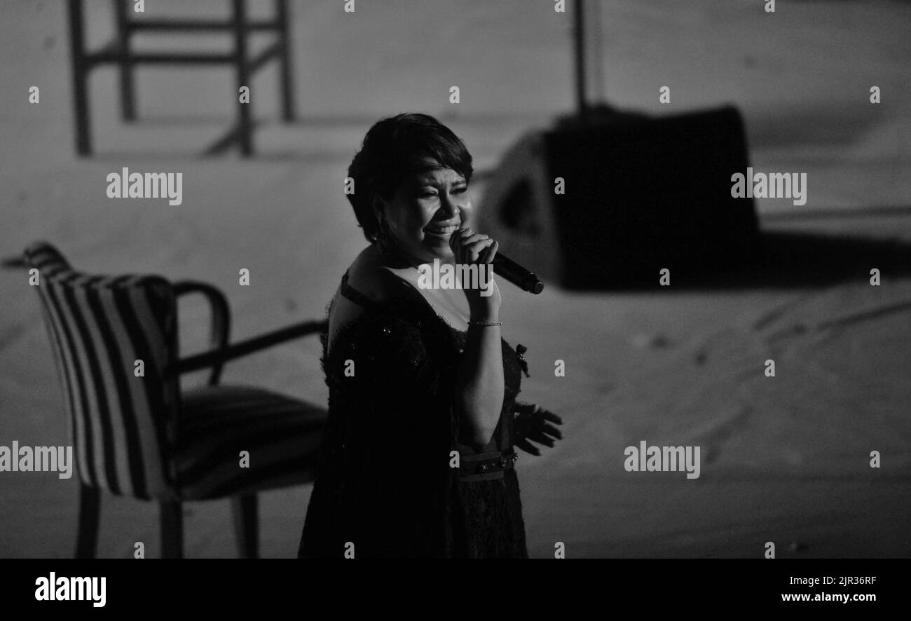 Carthage, Tunisia. 21st Aug, 2022. Egyptian singer Sherine Abdel Wahab ...