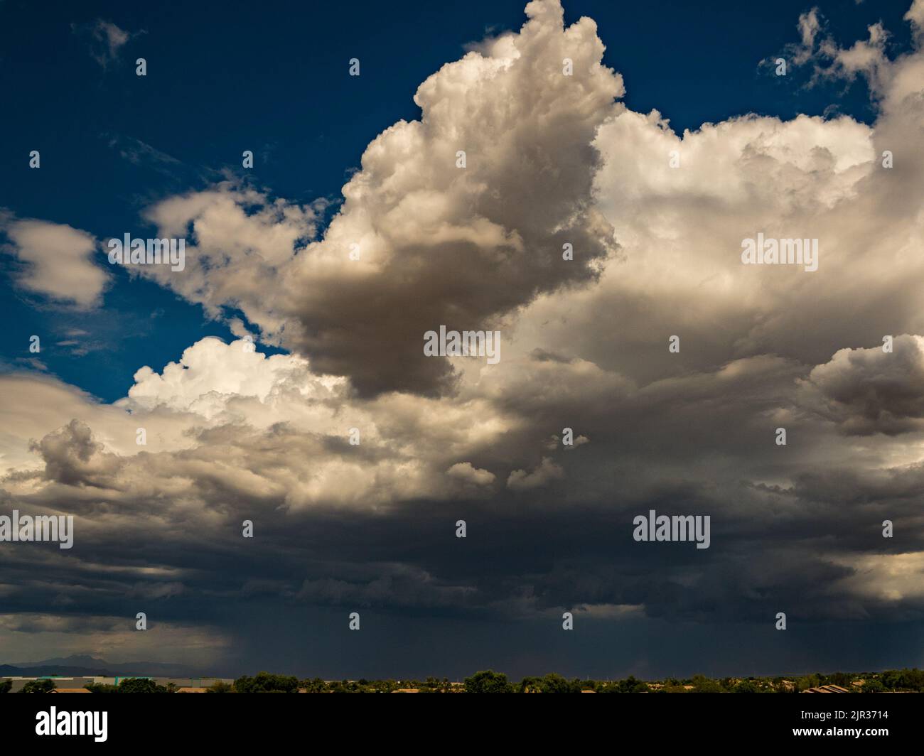Storm clouds build in the Arizona desert during an active summer ...