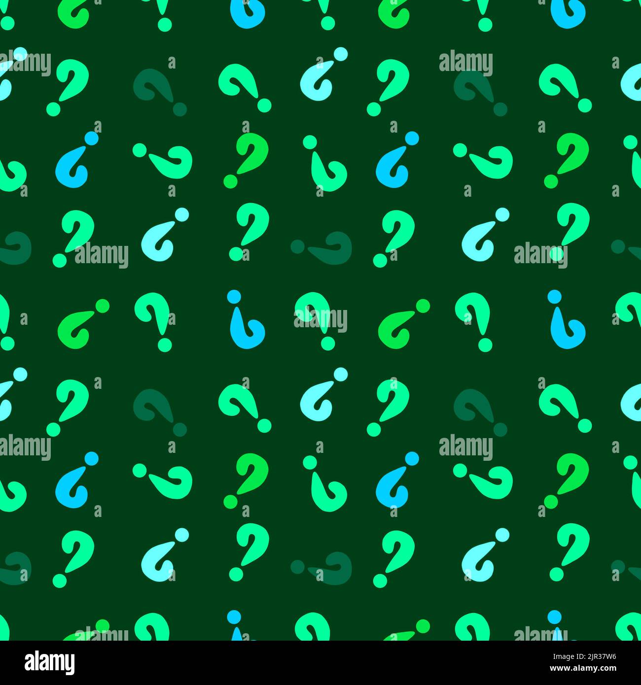 Back to school seamless question marks pattern for kids clothes print ...