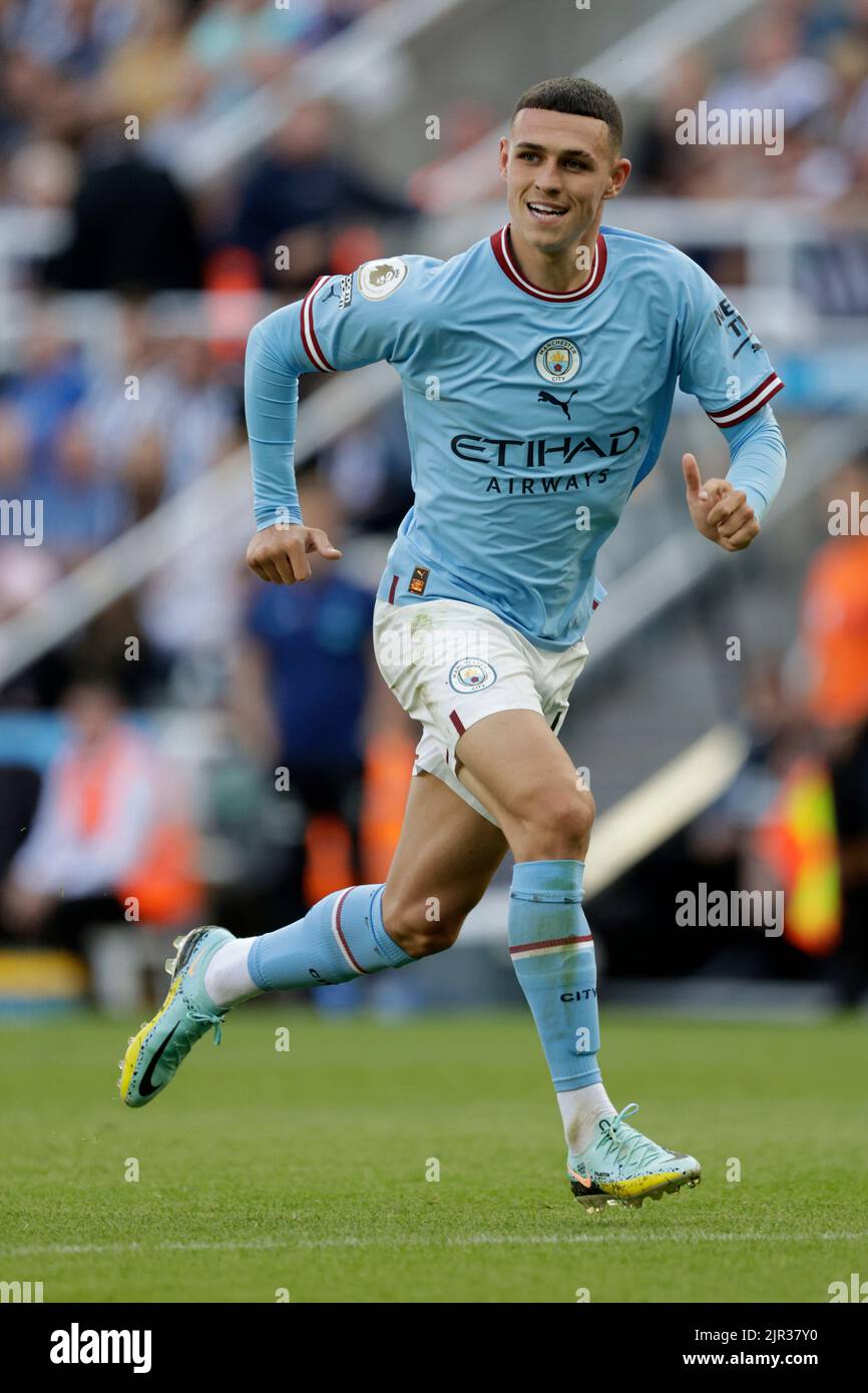 Newcastle, UK, 21/08/2022, PHIL FODEN, MANCHESTER CITY FC, 2022Credit ...