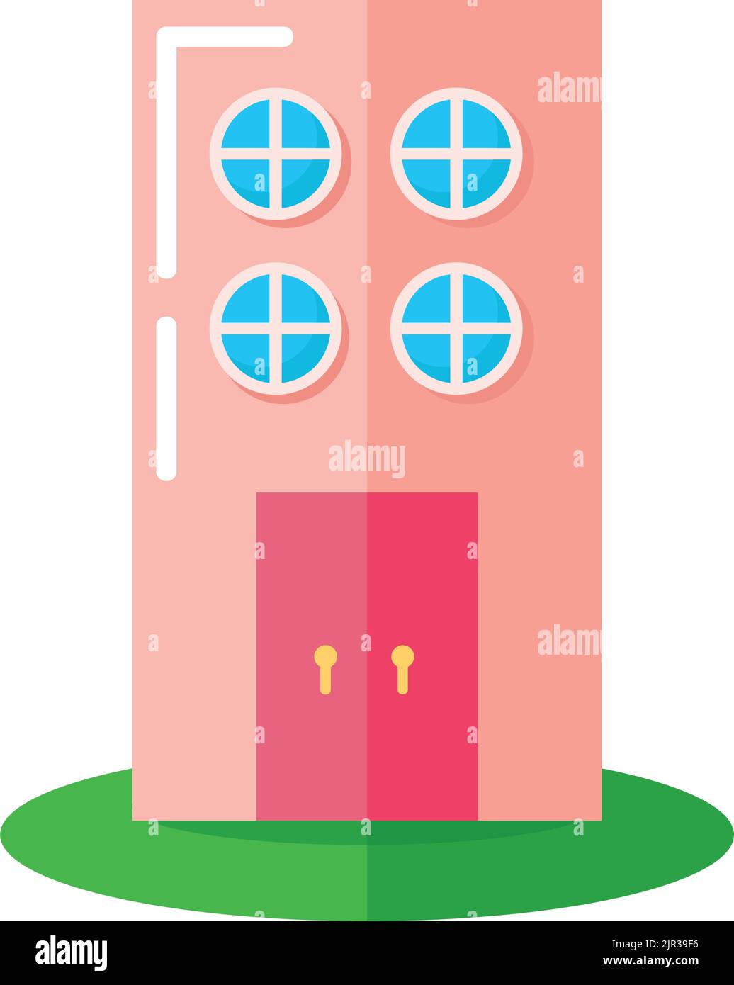 pink building facade Stock Vector Image & Art - Alamy