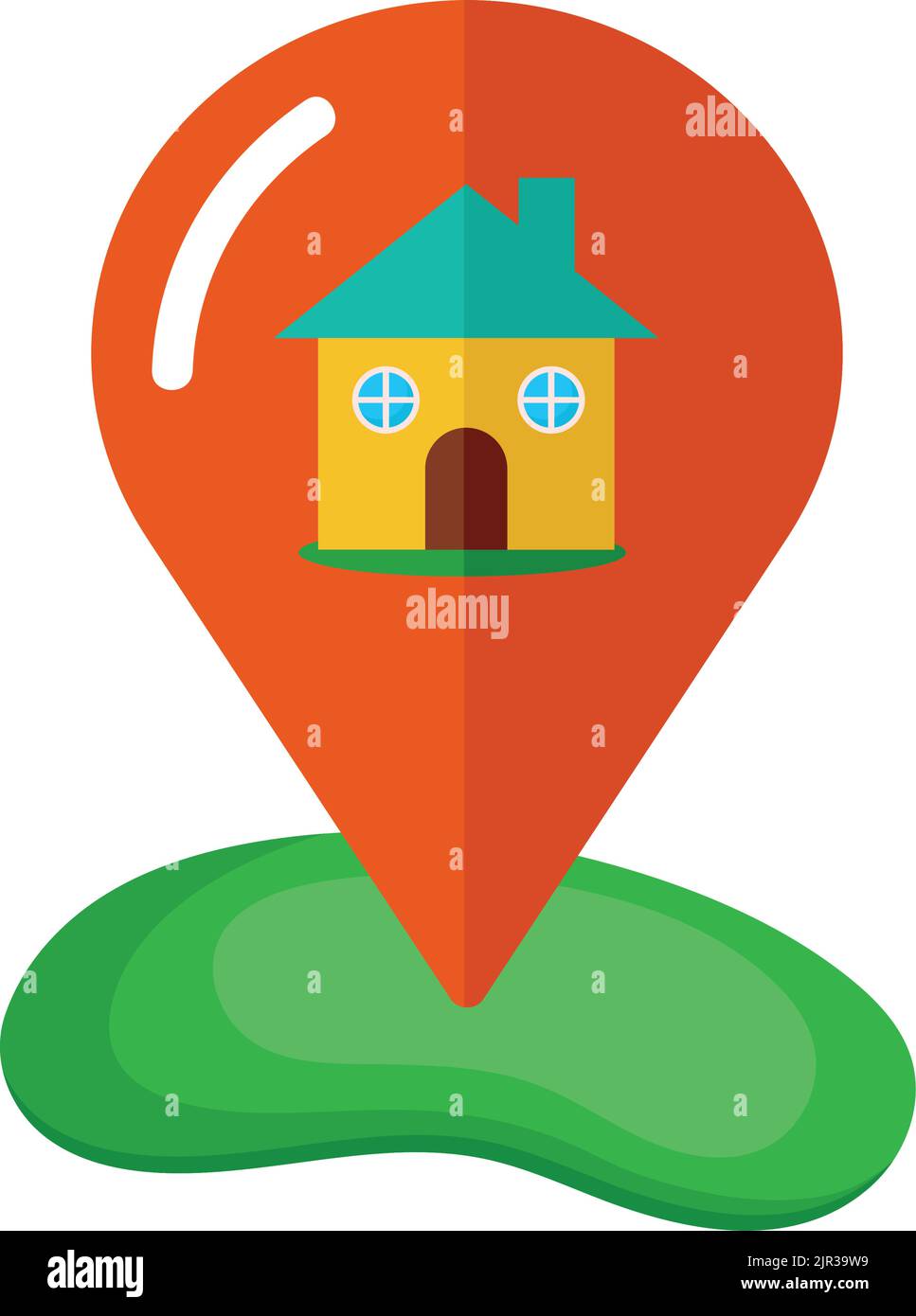house in pin location Stock Vector Image & Art - Alamy