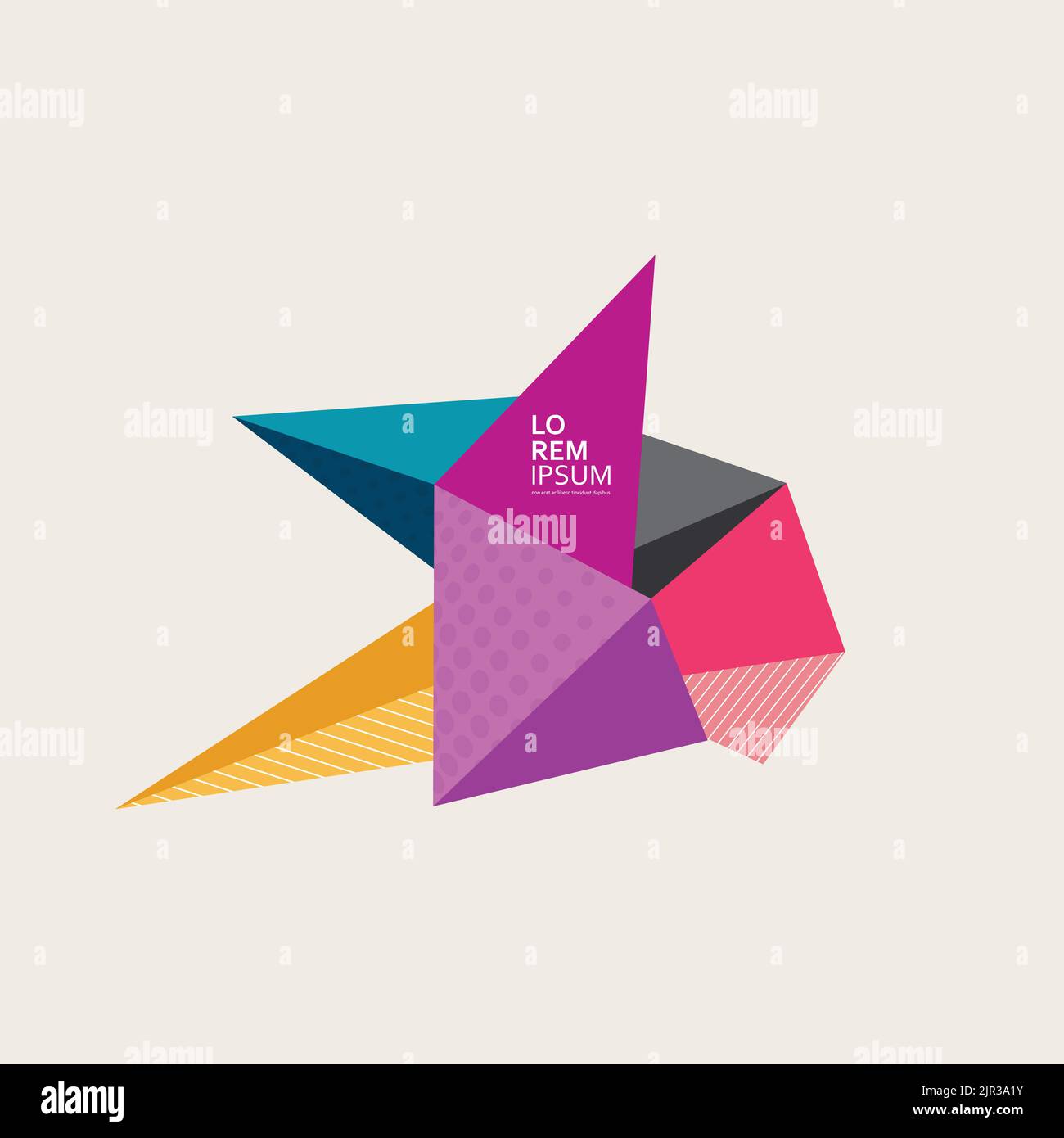 Vector Triangle Crystal Design / Geometry Concept Background Stock ...