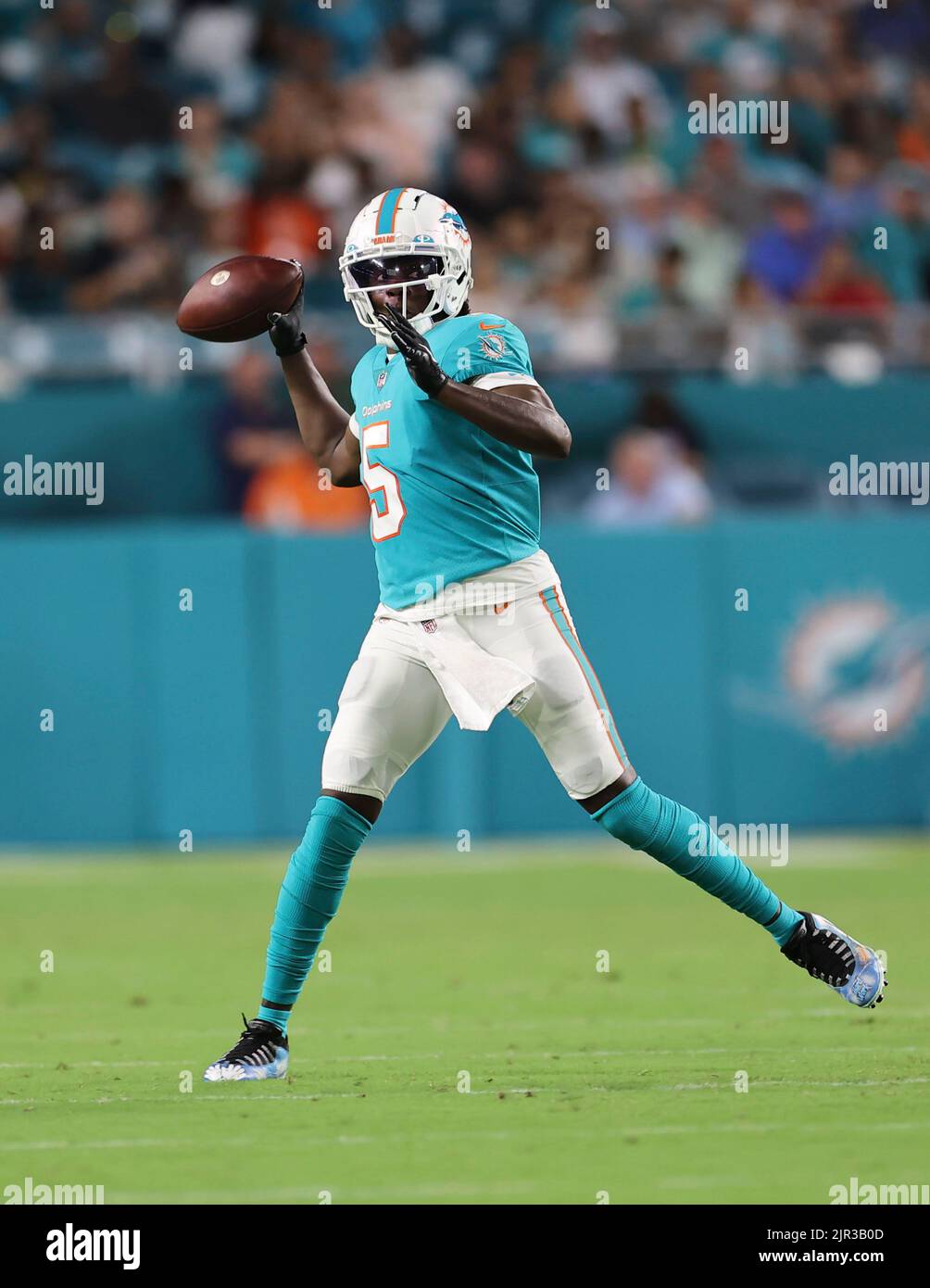 Miami. FL USA; Miami Dolphins quarterback Teddy Bridgewater (5 ...