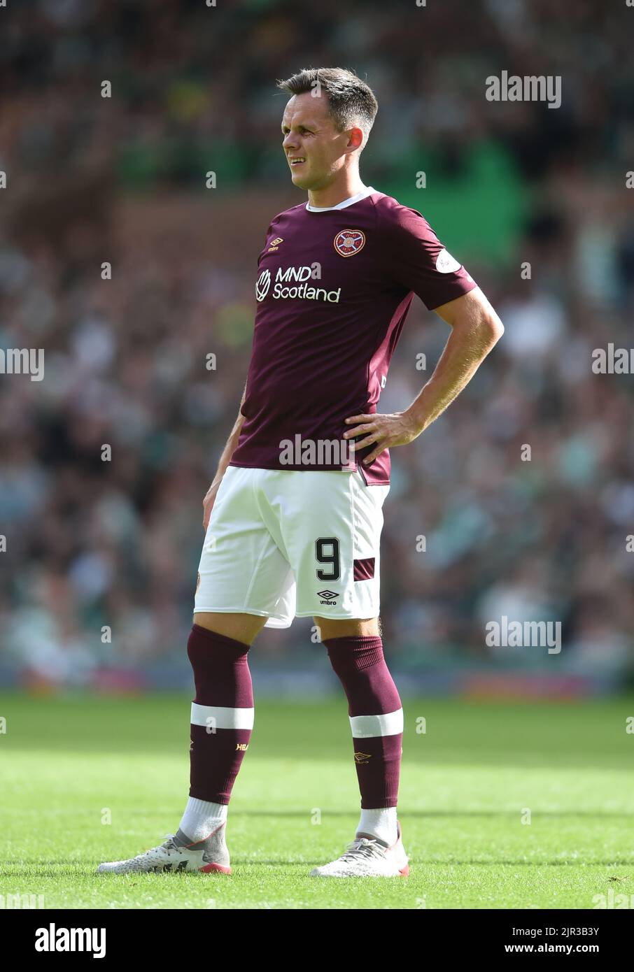 Glasgow Scotland 21st August 2022 Lawrence Shankland Of Hearts