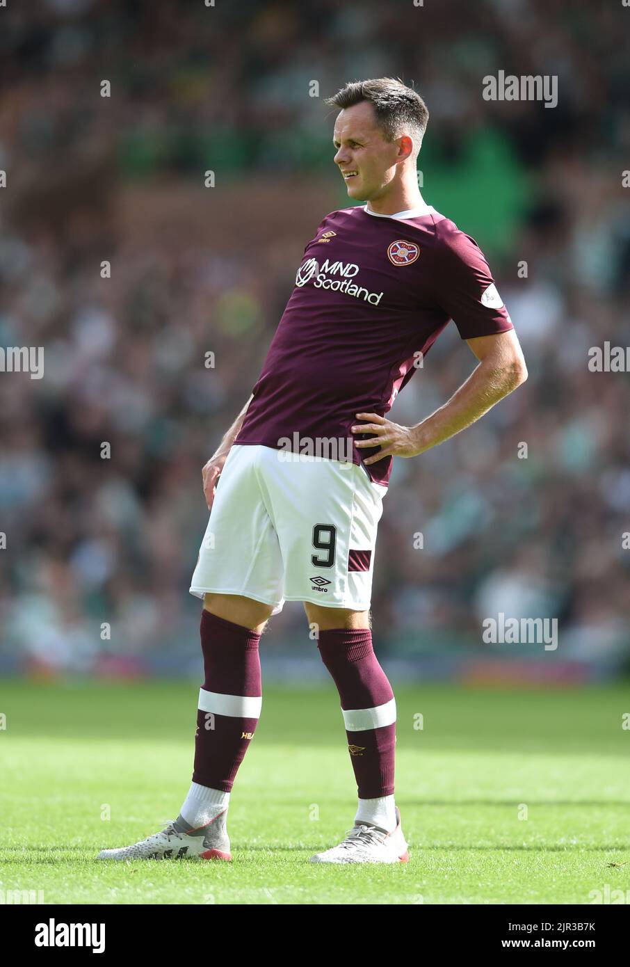 Glasgow Scotland 21st August 2022 Lawrence Shankland Of Hearts