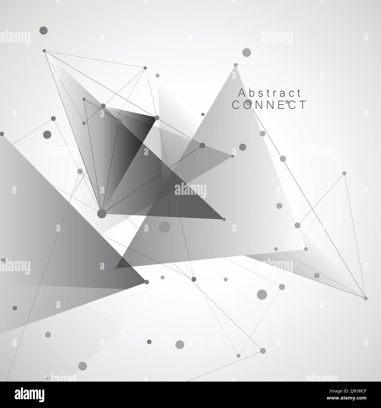 Abstract triangles with connecting dots and lines Stock Vector Image & Art - Alamy