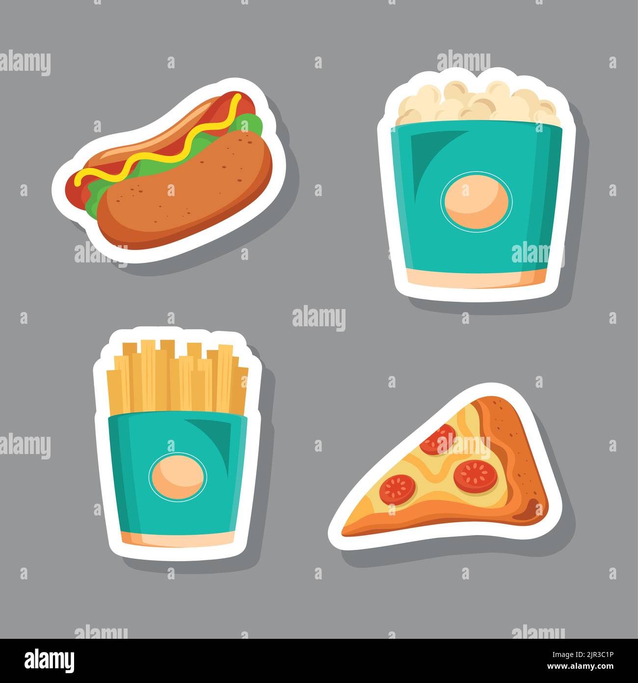 four fast food icons Stock Vector Image & Art - Alamy