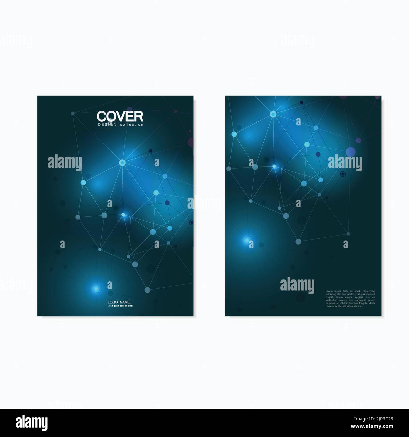 Vector cover templates brochure / Abstract connect and network ...