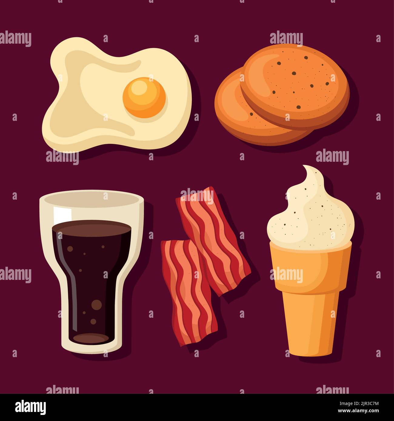 five fast food icons Stock Vector Image & Art - Alamy