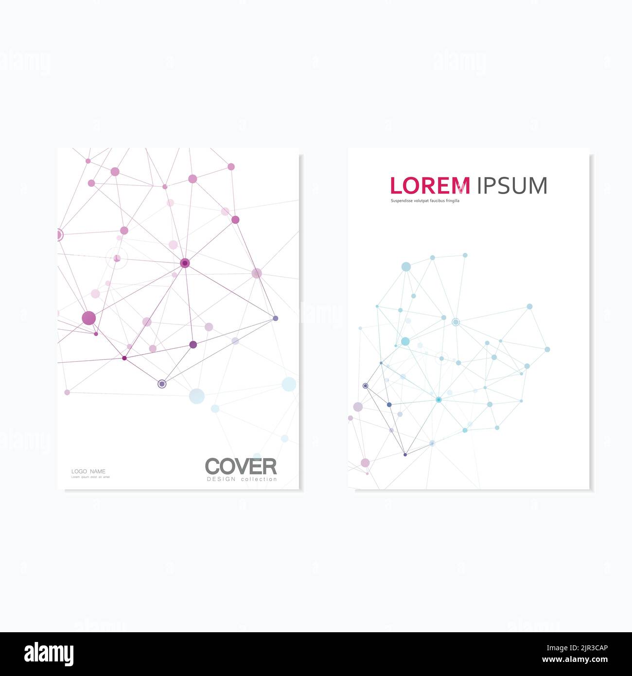 Vector cover templates brochure / Abstract connect and network ...