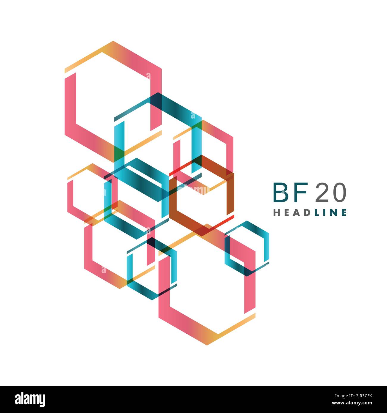 Hexagonal Technology Pattern. Scientific Hexagons Structure. Geometric ...