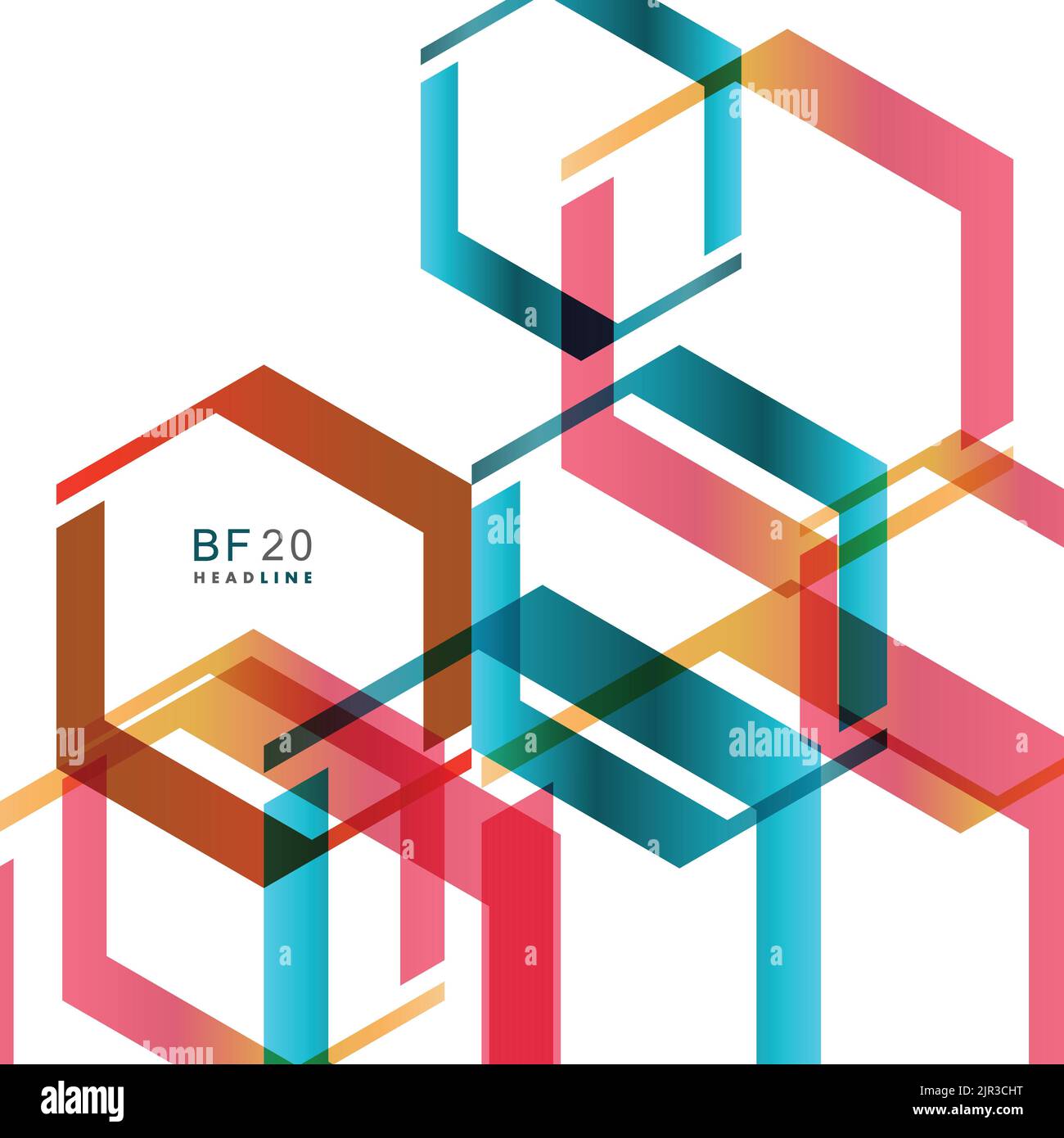 Hexagonal Technology Pattern. Scientific Hexagons Structure. Geometric ...