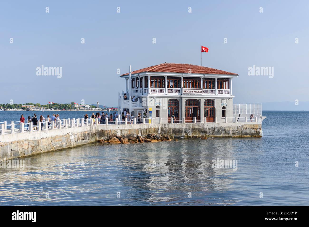 ISTANBUL, TURKEY - AUGUST 22, 2022: General view from Moda pier in ...