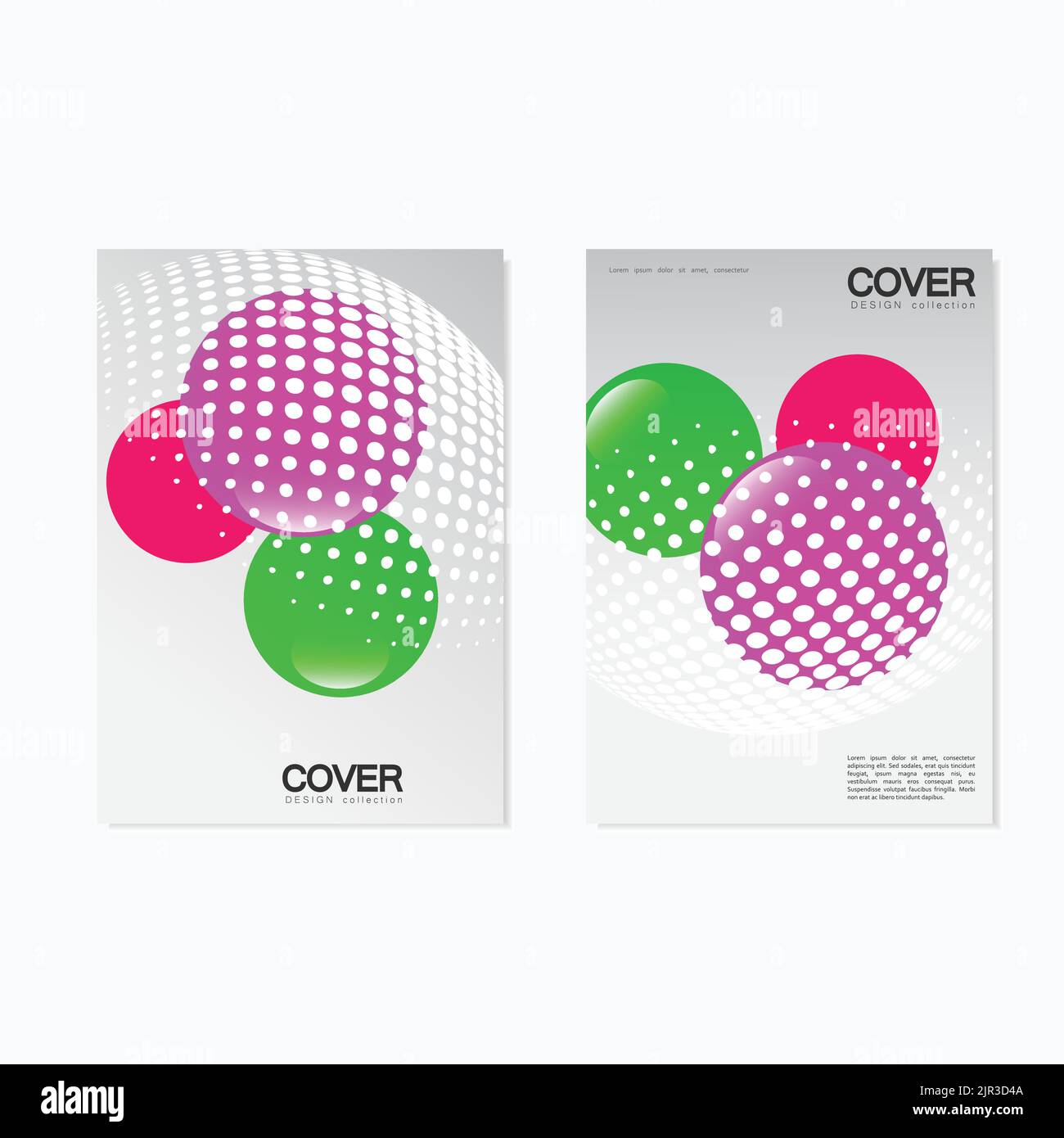 Colorful brochure design template. Vector illustration with circles ...