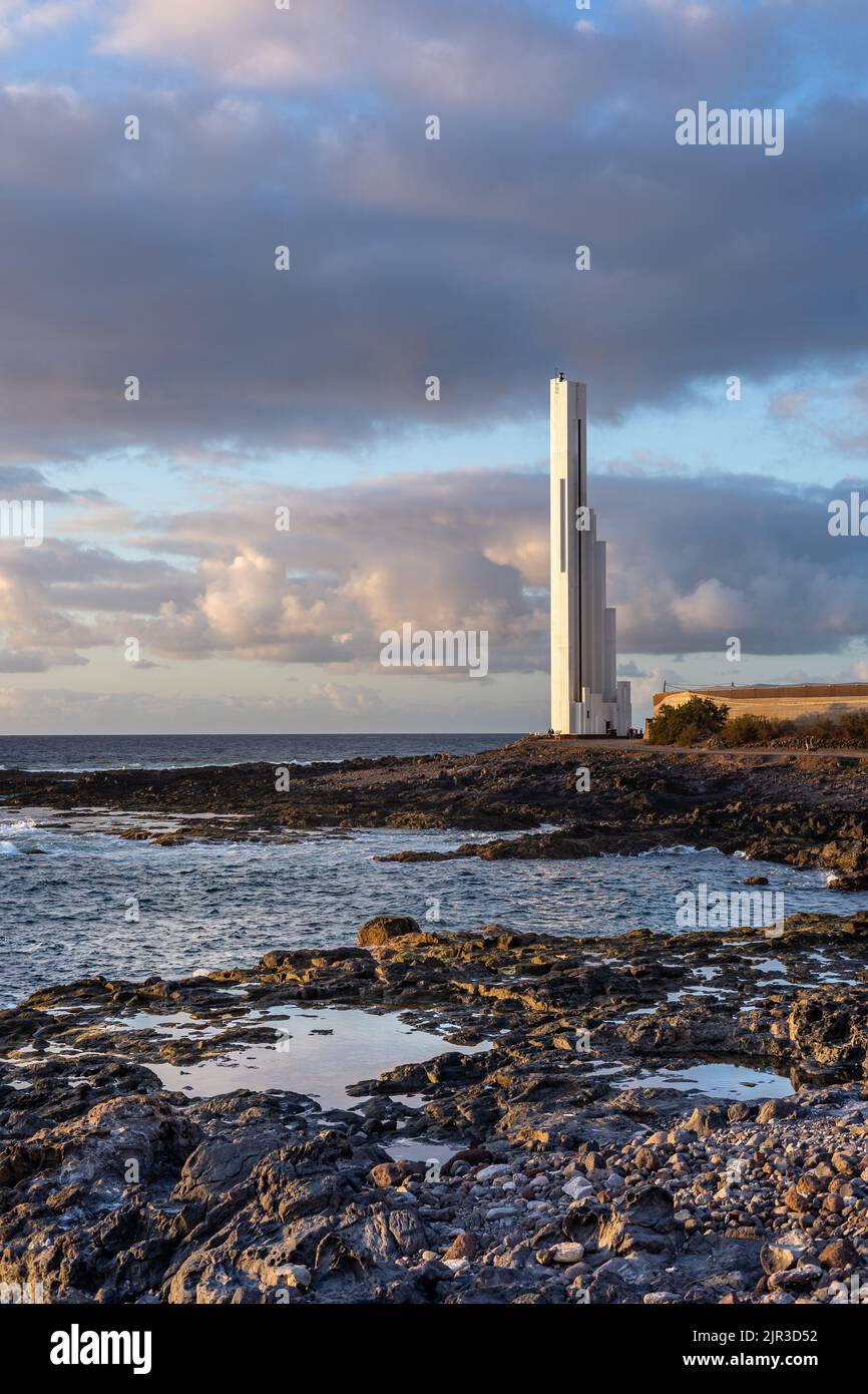 A beautiful view of the Punta del Hidalgo Lighthouse in Spain Stock ...