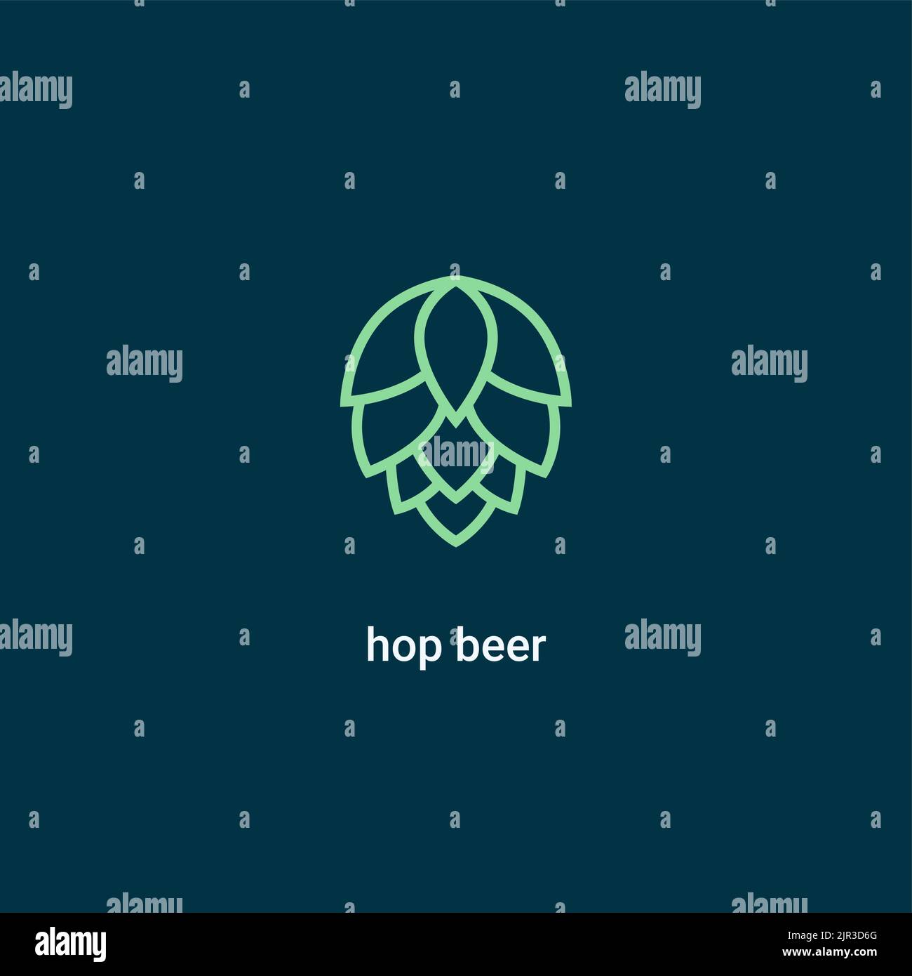 Hop icon vector beer cone pine illustration leaf art bud green ...
