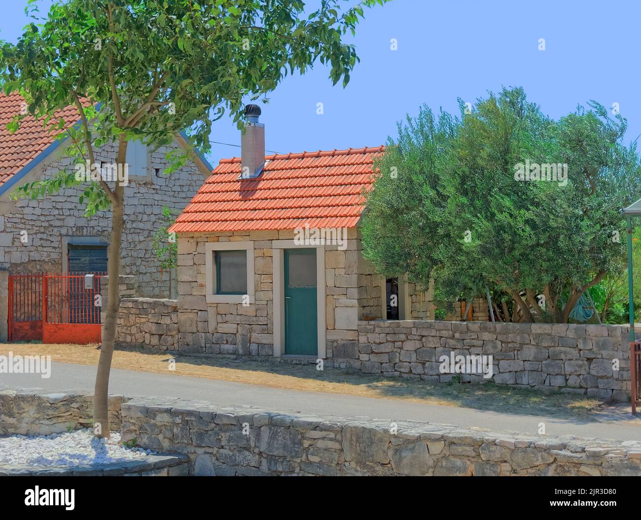 Traditional Croatian and Mediterranean roof design Stock Photo - Alamy