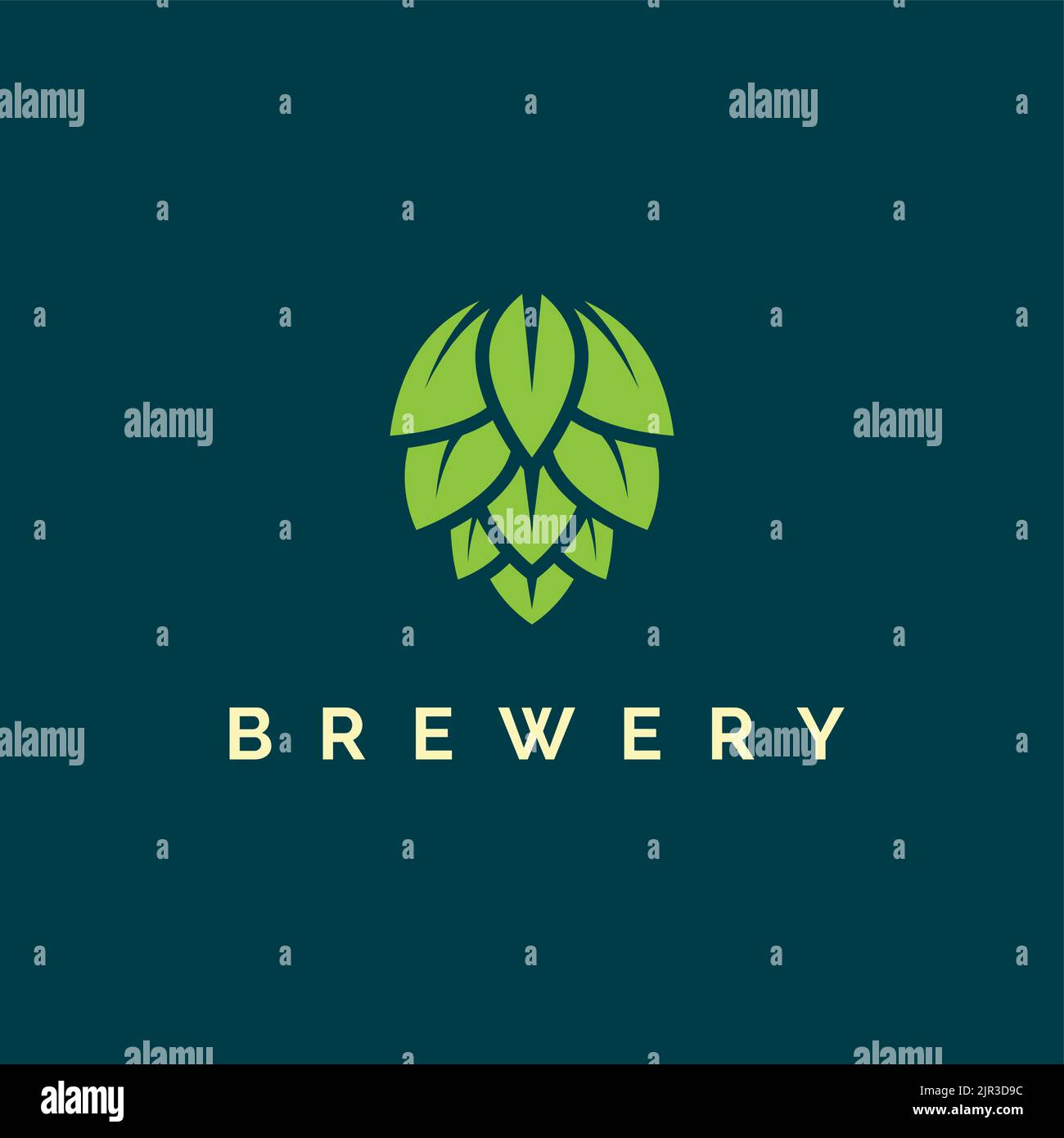 Hop icon vector beer cone pine illustration leaf art bud green ...