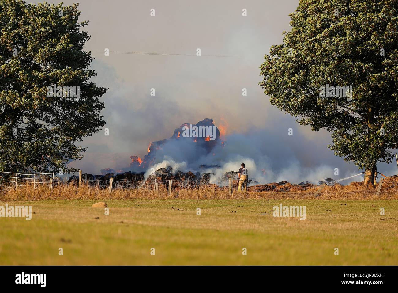Fire crews from West Yorkshire Fire & Rescue seen to be attending to a ...