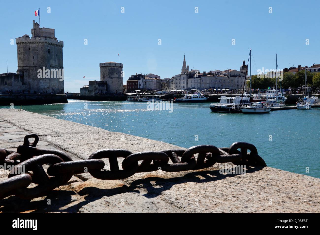 Fortifications guarding La Rochelle Harbour, France, comprising the ...