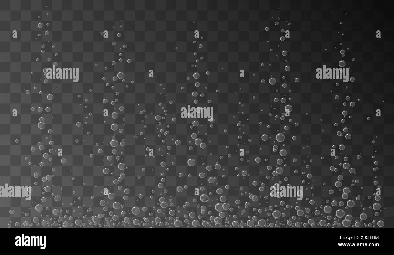 Bubble fizz water vector champagne soda sparkle underwater bubbles ...